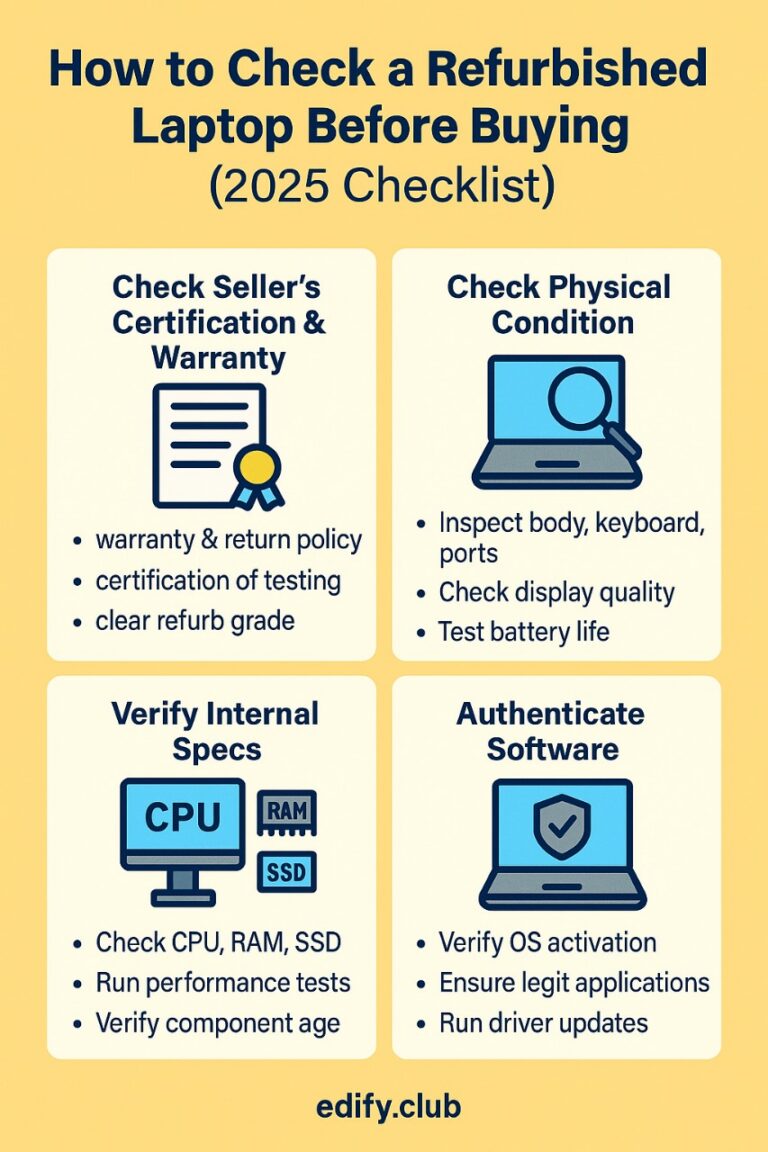 How to Check a Refurbished Laptop Before Buying (2026 Checklist)